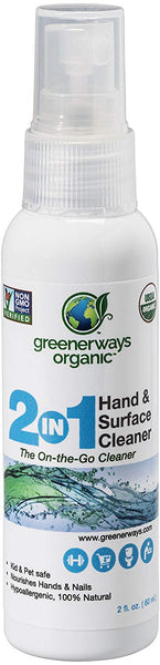 Greenerways Organic 2 in 1 Hand & Surface Cleaner-2 Oz – The Blueberry Cart
